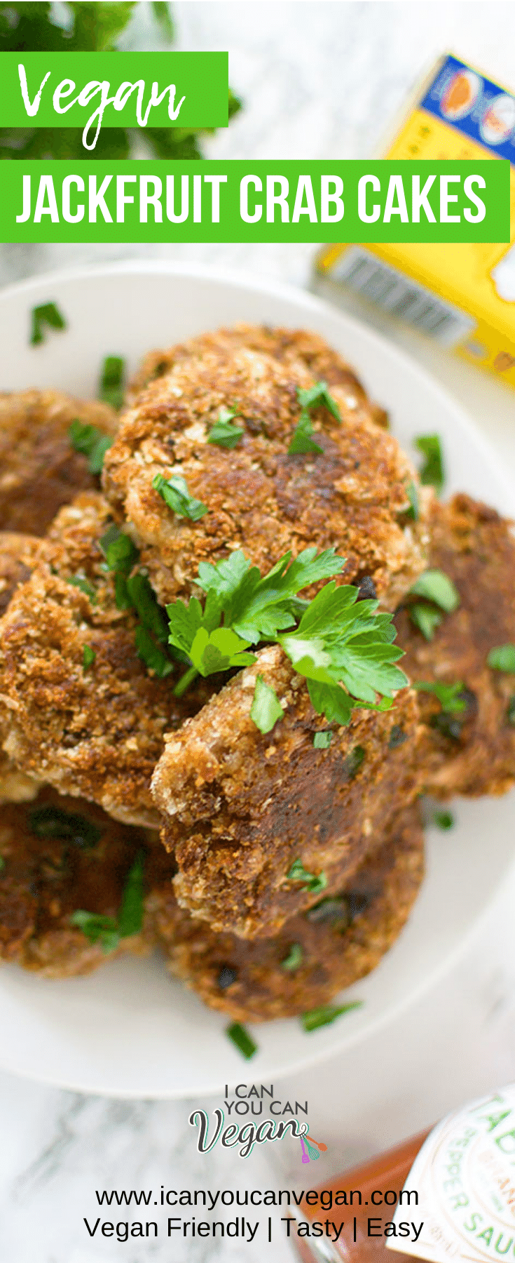 Vegan Jackfruit Crab Cakes | ICanYouCanVegan Vegan Crab Cake Recipe