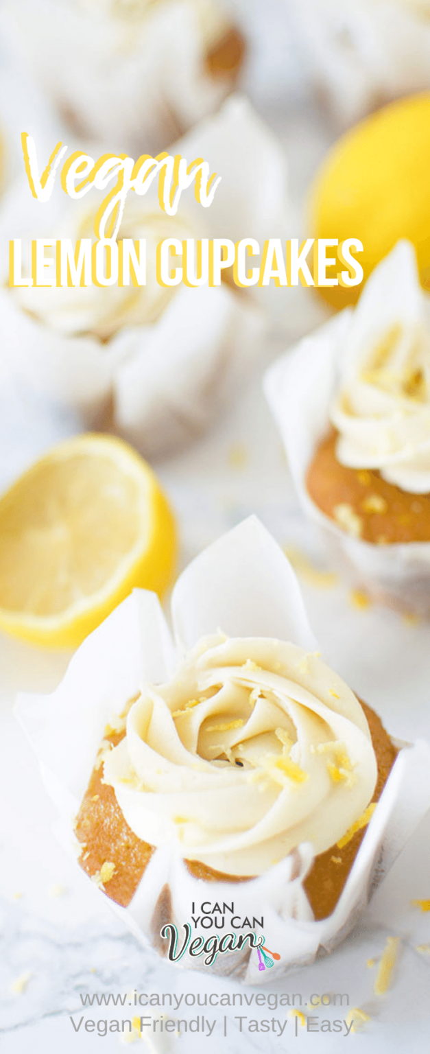 Vegan Lemon Cupcakes | I Can You Can Vegan Easy Vegan Lemon Cupcakes