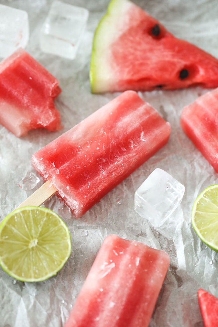 Easy Watermelon Boozy Popsicles (4 Ingredients!) [+VIDEO] | ICanYouCanVegan