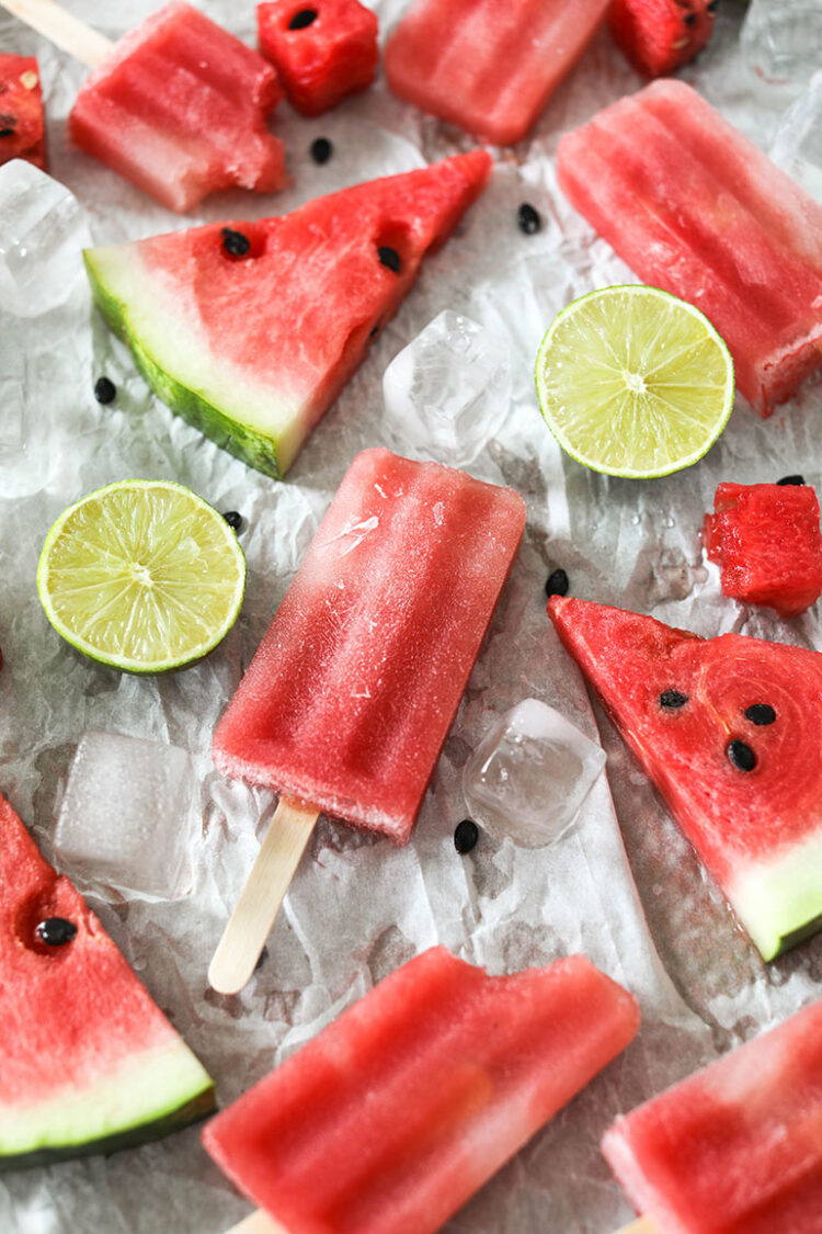 Easy Watermelon Boozy Popsicles (4 Ingredients!) [+VIDEO] | ICanYouCanVegan