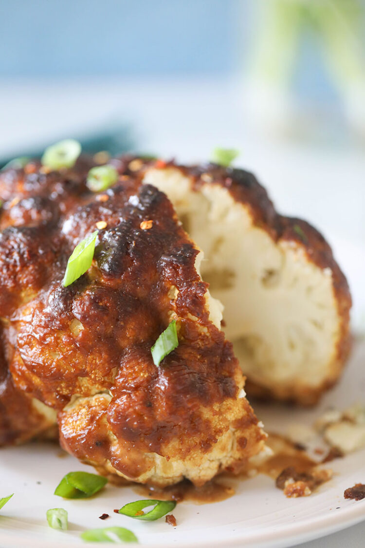 Spicy Roasted Cauliflower Head [+VIDEO] - I Can You Can Vegan