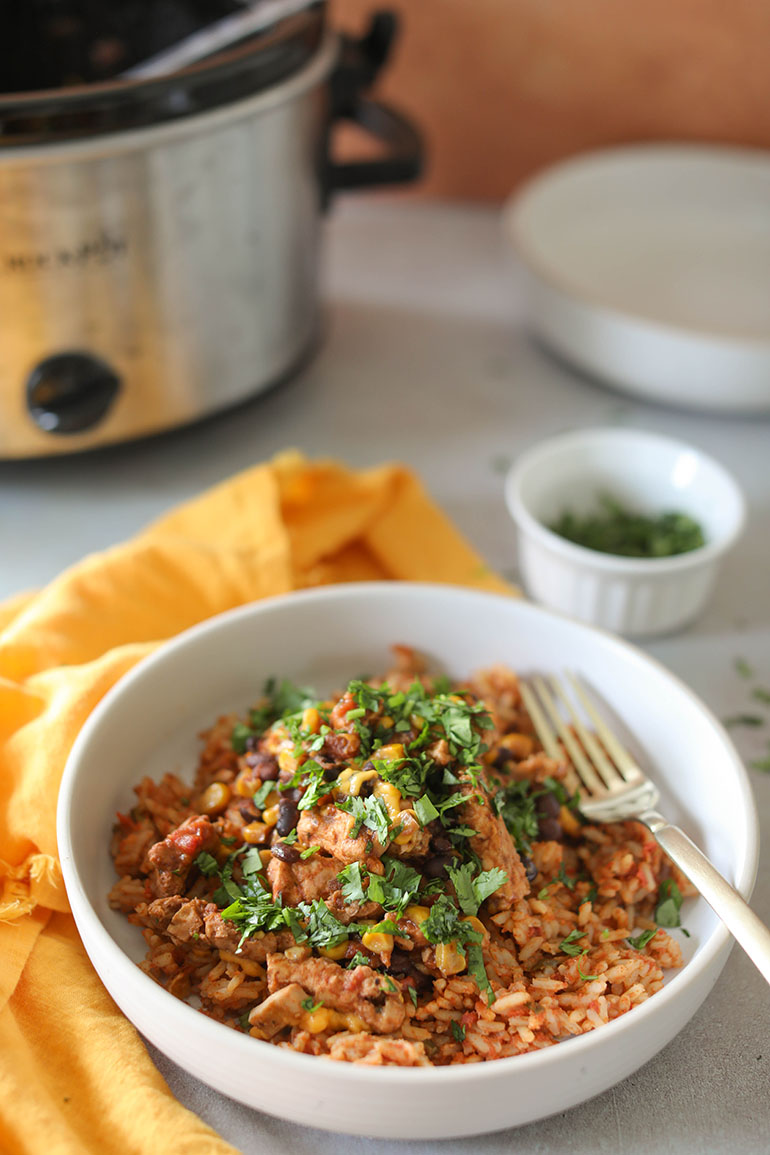 Easy Vegan Crockpot Salsa Chicken | ICanYouCanVegan